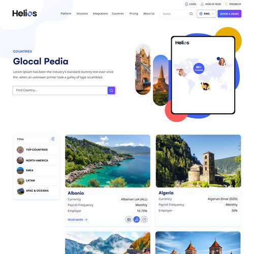 Designs | Helios Website Concept | Web page design contest