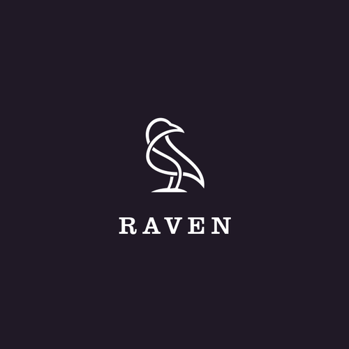 Create a stylish "Raven" logo for a business offering holistic services ...