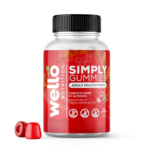 Designs | Multi vitamin gummies label design | Product label contest