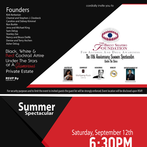 10th Anniversary Charity Gala Invitation | Card or invitation contest