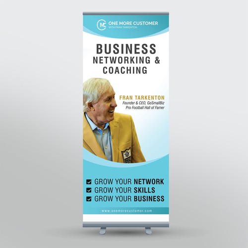 Create an eye-catching vertical banner for a business coaching ...