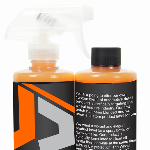 Product label for spray bottle. | Product label contest