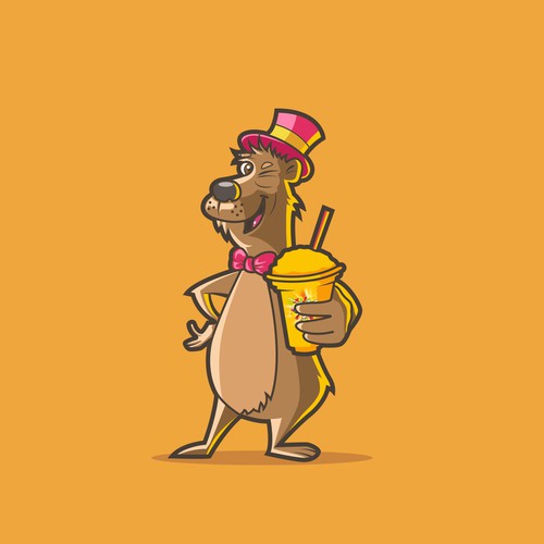 Design a funny and cool brand-mascot for a slush drink (ice cream for ...