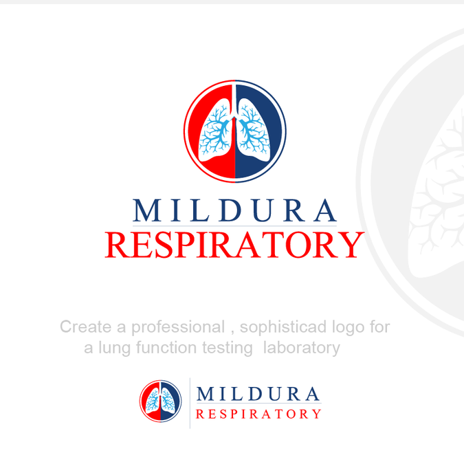 Create a professional, sophisticated logo for a lung function testing ...
