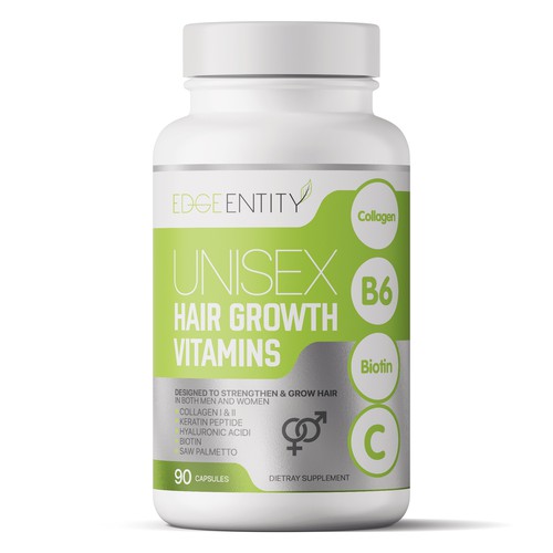 Designs | Hair growth Vitamin label design for hair care company ...