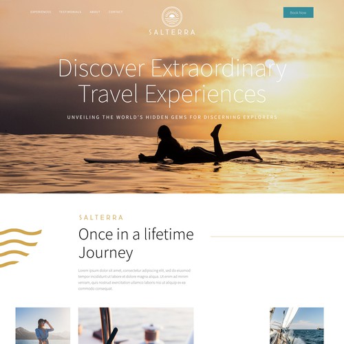Designs | Create a beautiful dreamlike landing page for a luxury travel ...
