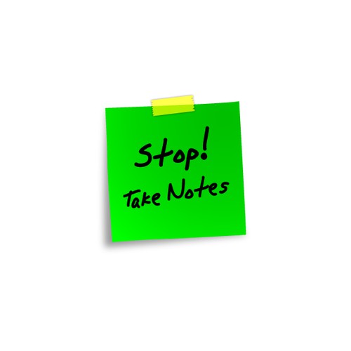 "Stop! Take Notes" Logo | Logo design contest