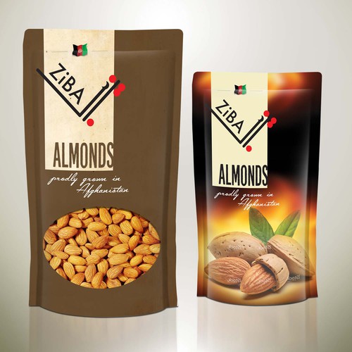 Packaging Label for Afghan Almonds from ZiBA Foods | Product label contest