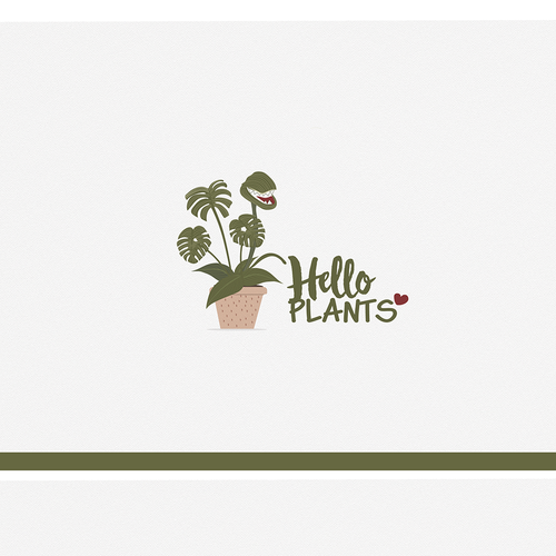Create a funky fresh logo for an online plant store called ' hello ...