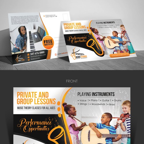 Design a Postcard for a Music School! | Postcard, flyer or print contest
