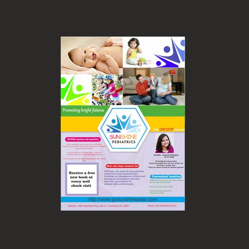 Create a kids friendly flyer for Sunshine Pediatrics | Postcard, flyer ...