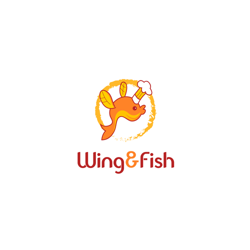 Wings N Fish restaurant logo design | Logo design contest