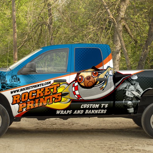 VEHICLE WRAP ROCKET PRINTS 2005 DODGE RAM 2500 4X4 4 DOOR SHORT BED ...