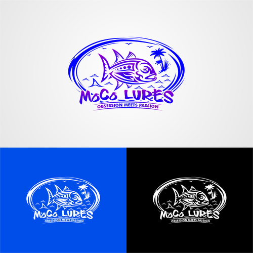 Create a tribal Fishing Lure logo for a passionate and obsessed middle ...