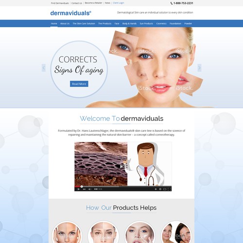 Create an exciting website design for a new & innovative skin care ...