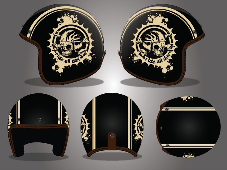 Classy & Vintage Retro Helmet Designed by YOU! | Merchandise contest