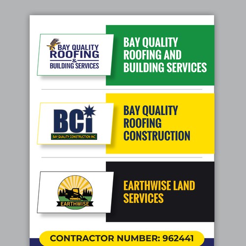Designs | Job Site Sign for 3 fantastic companies | Signage contest