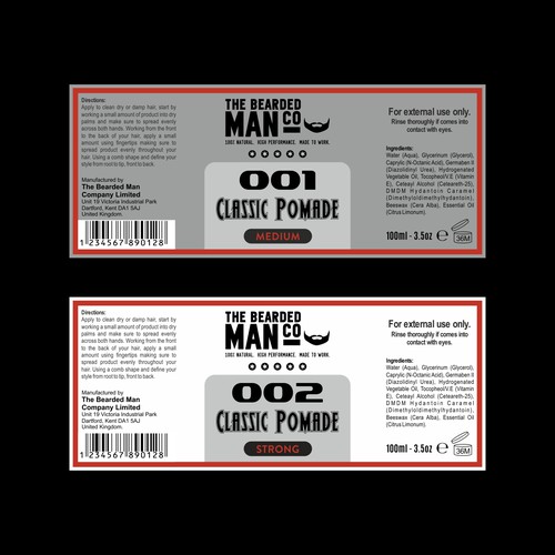 Pomade Packaging Design | Product label contest