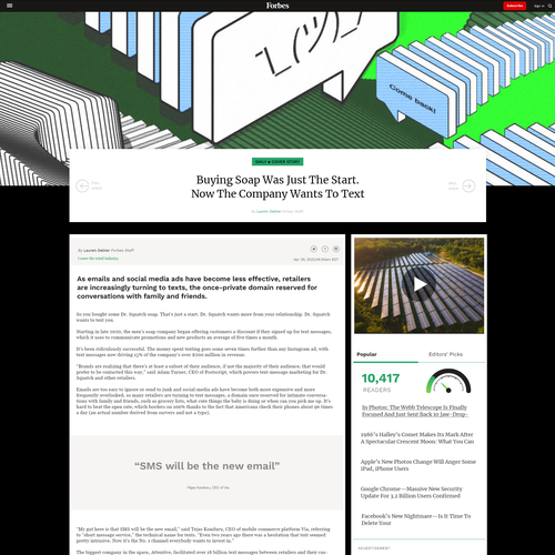 Designs | Redesign Forbes.com Homepage and Story Page | Web page design ...