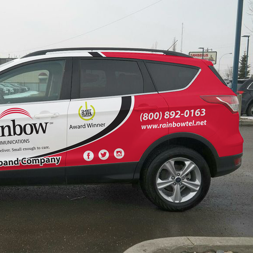 Rainbow Communications Vehicle Wrap | Car, truck or van wrap contest