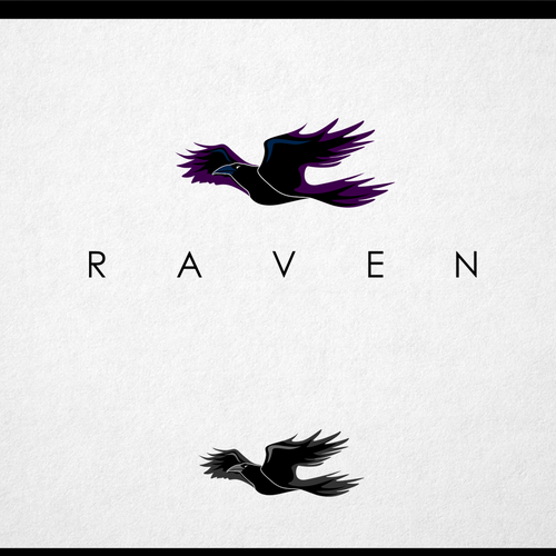 Create a stylish "Raven" logo for a business offering holistic services ...