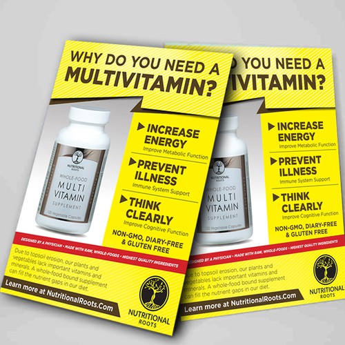 Quick Sales Flyer Redesign For Natural Supplement Company | Postcard ...