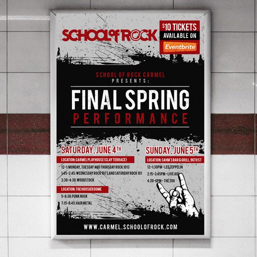 School of Rock Spring Concert Poster | Poster contest