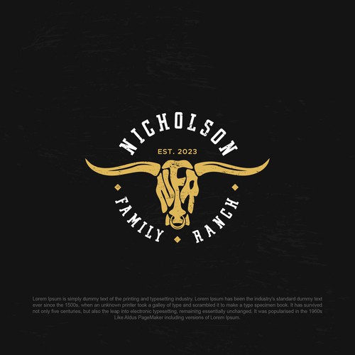 Designs | Rustic Bullhead outline for a ranch logo with NFR in the ...