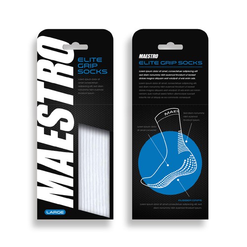 Designs | Maestro SW Grip Socks | Product packaging contest