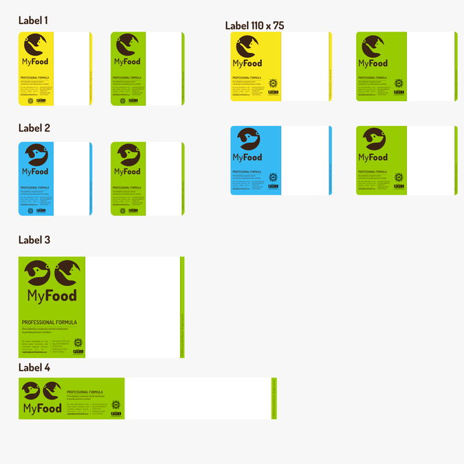 my food generic labels | Product label contest