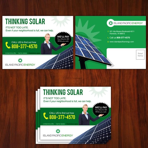 Postcard for Solar (PV) Promotion | Postcard, flyer or print contest