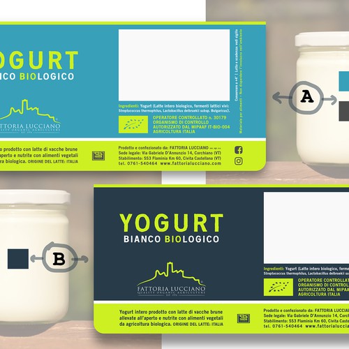 Guide label for cheese and yogurt | Product label contest