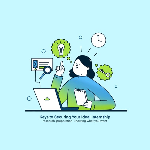 Designs | Cool Illustrations for College Intern Playbook - book to help ...