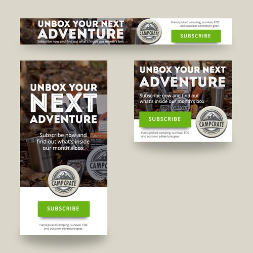 Design Outdoor Adventure Banners for CampCrate | Banner ad contest