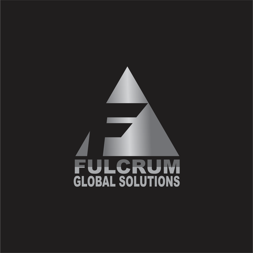 Create a logo with a promonent Silver "fulcrum ie. triangle" with an ...