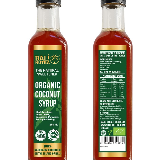 Create New Syrup Label for new Bottle shape | Product label contest
