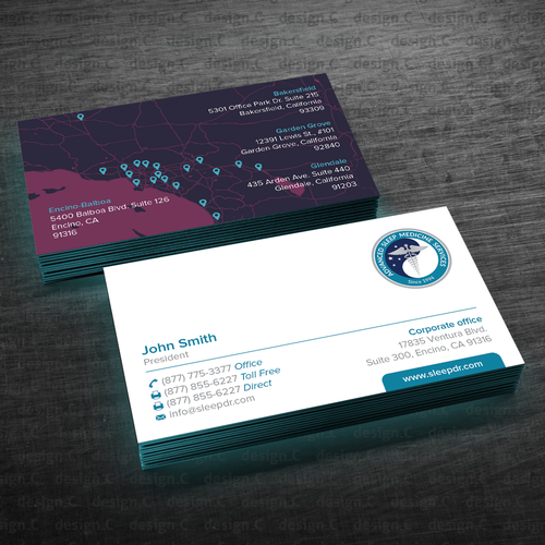 Design business cards for healthcare sales team incorporating our new ...