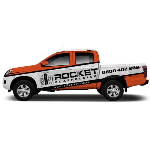 ROCKET SCAFFOLDING - eye catching vehicle wrap | Car, truck or van wrap ...