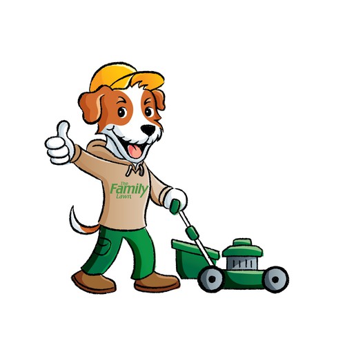 Designs | Crayon-style Dog Mascot for Lawn Service Business (with more ...