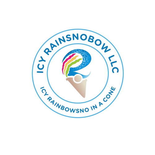 Designs | Icy Flavorfull Rainbow Snow in a Cone (Shave Ice) | Logo ...