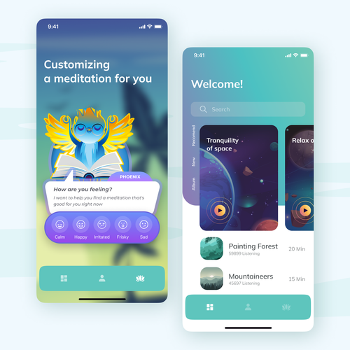 Designs | Meditation Learning app | App design contest