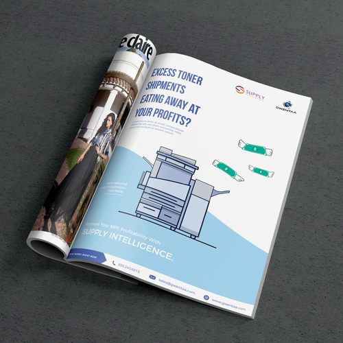 1 page magazine ad for software company | Postcard, flyer or print contest