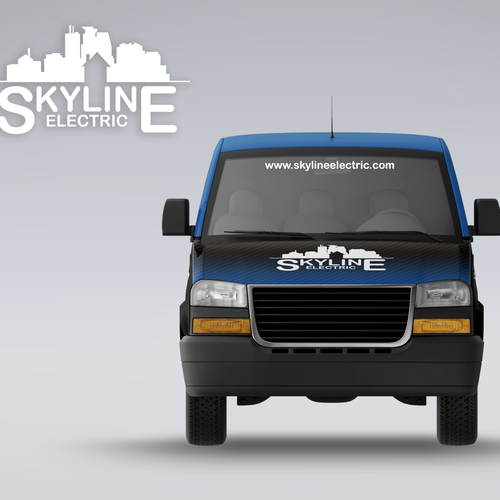 Create a cool simple eye catching fleet of vehicles for an electrical ...