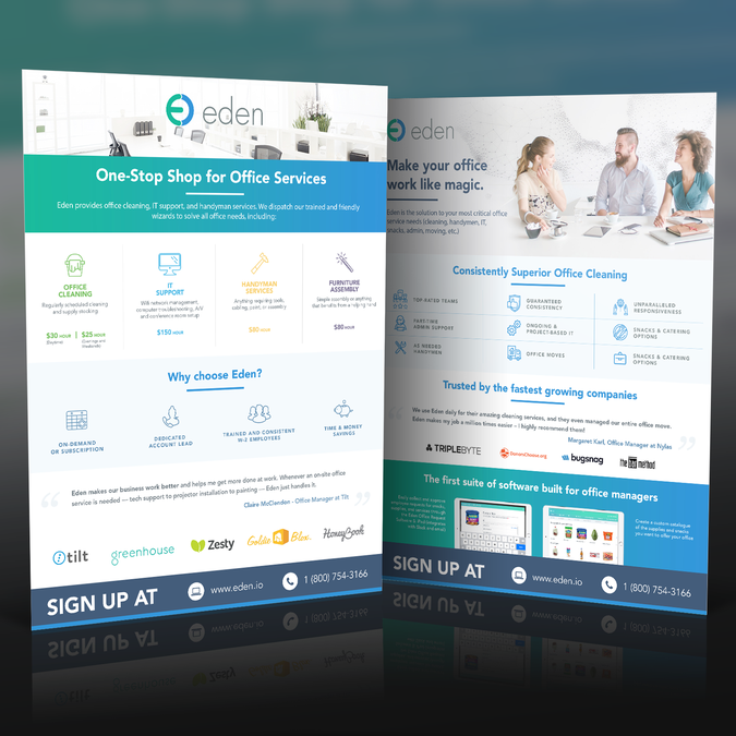 Design & layout a new 1-pager for a tech startup | Postcard, flyer or ...