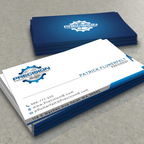 Precision Industrial Equipment Business Card Design | Business card contest