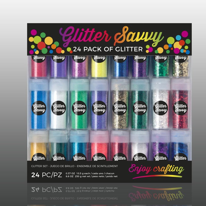 24 Pack of Glitter packaging design | Product packaging contest
