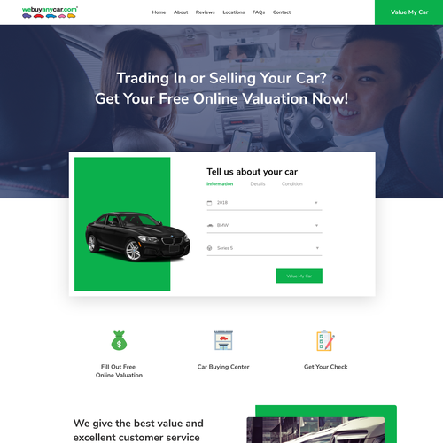 Designs | Sell your car today | Web page design contest