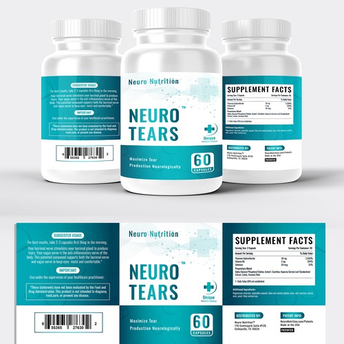 Designs | Supplement label for exciting newly patented product ...