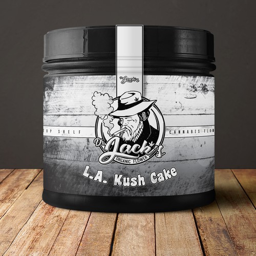 Cannabis Modern GLASS JAR Label | Product label contest