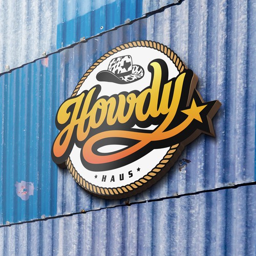 Designs | Howdy Logo for Fun Sign For Bar | Logo & brand identity pack ...